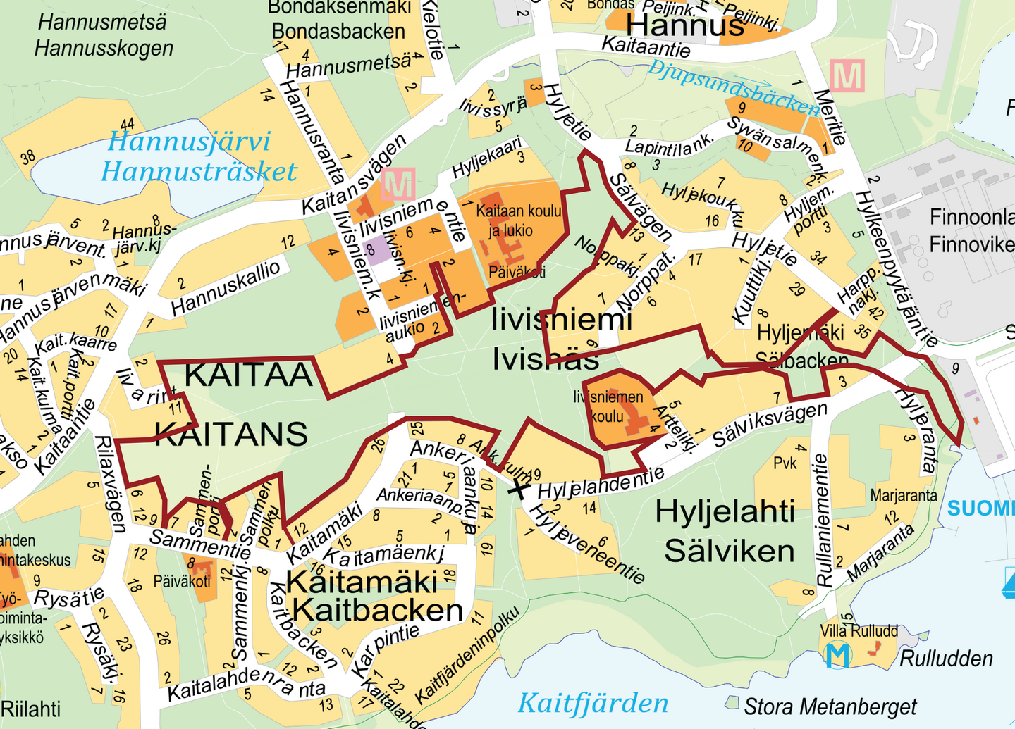 Kaitaa–Iivisniemi green area concept | City of Espoo